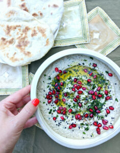 Baba ganoush & pain pita maison, Château Bonnet rouge 2021